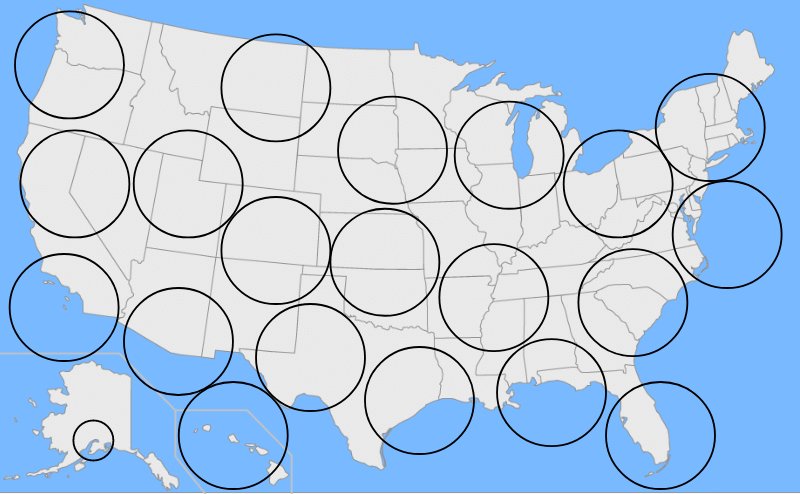 United States Population Circles Quiz