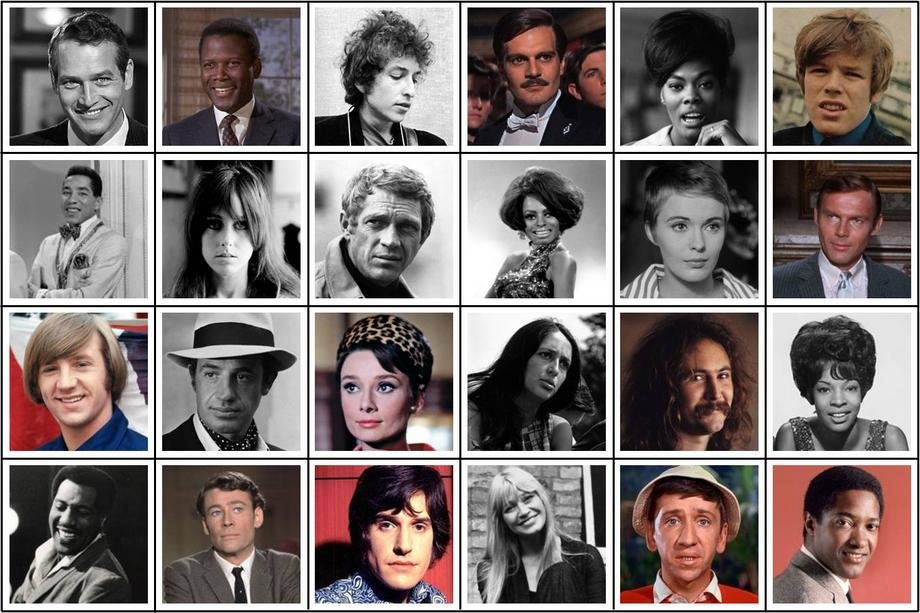 1960s Celebrity Field Guide Quiz 1960s Celebrity Field Guide Quiz